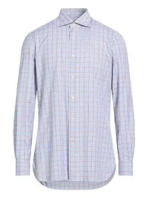 Isaia Shirt Light Size Cotton - Blue