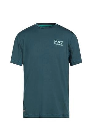 EA7 Crewneck T-shirt With Logo Print - Deep Teal