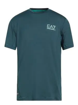 EA7 T-shirt Deep Teal Size Polyester, Elastane - Green