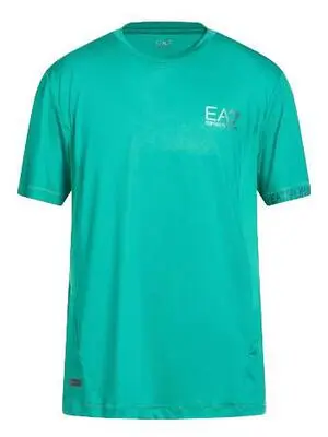 EA7 Man T-shirt Black Size Xxs Polyester, Elastane Green
