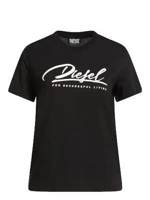 DIESEL Cotton Jersey Logo T-shirt - Black