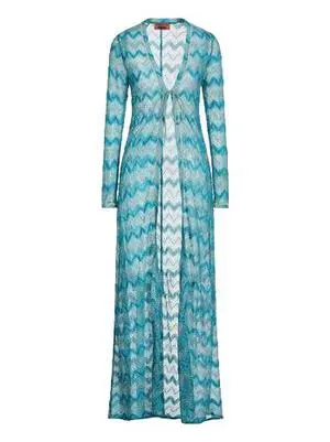 Missoni Deep Teal Signature Print Cardigan - Green