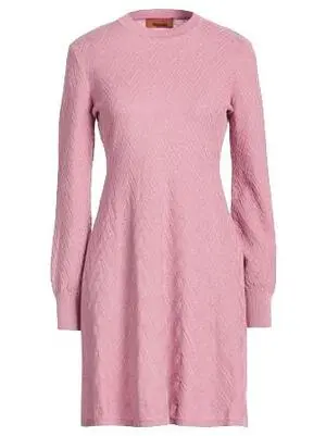 Missoni Mini Jacquard-knit Flared Dress - Pink