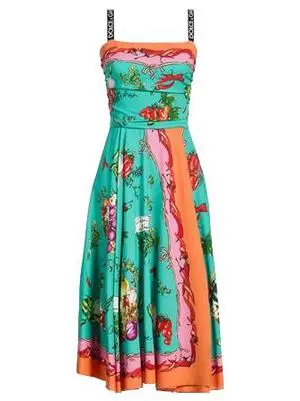 Dolce & Gabbana Floral-print Midi Dress - Green