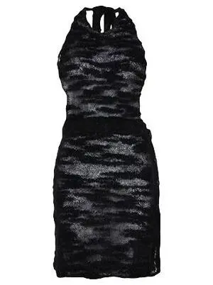 Andersson Bell Mohair And Alpaca Wool Mini Dress - Black