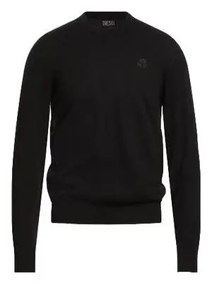DIESEL Knitted Cotton Sweater - Black