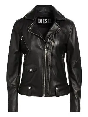 DIESEL® Leather Biker Jacket - Black