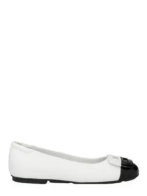 Hogan Leather Ballet Flats - White