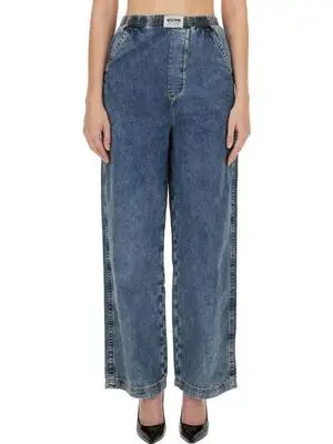 Moschino Wide Leg Jeans - Denim