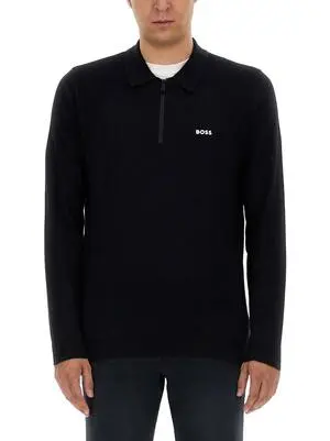 BOSS Regular Fit Logo Sweatshirt - Blue