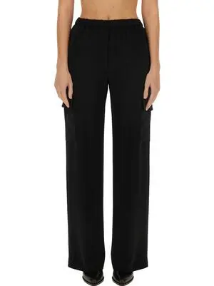 Aspesi Wide Leg Pants With Pockets - Black