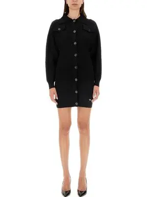 Moschino Slim Fit Mini Dress - Black