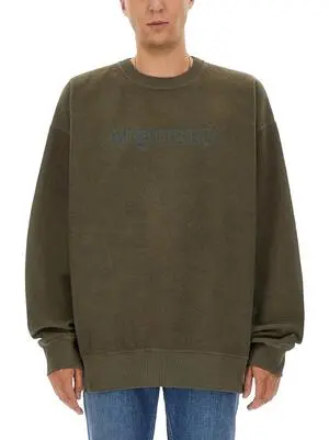 Alexander McQueen Sweatshirt With Logo - Military Green