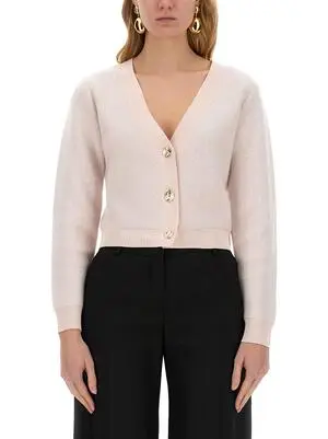 Nina Ricci Regular Fit Mohair Cardigan - Beige
