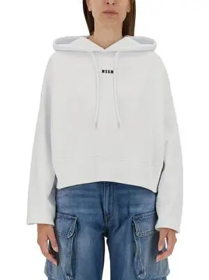 MSGM Logo Sweatshirt - White