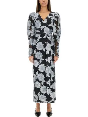 ROTATE BY BIRGER CHRISTENSEN Floral Maxi Dress - Black
