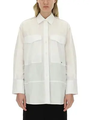 Victoria Beckham Oversized Pocket Shirt - White