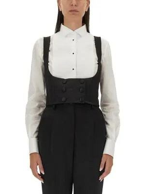 Dolce & Gabbana Double-breasted Tuxedo Vest - Black