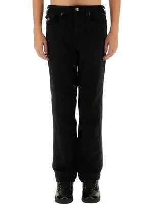 Versace Cotton Straight Leg Jeans - Black