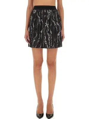 Versace Printed Skirt - Black