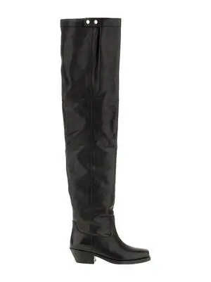 Isabel Marant Leather Over-the-knee Boots - Black