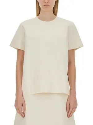 JIL SANDER Boxy Fit T-shirt - Powder
