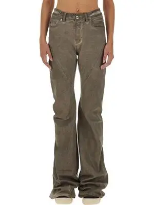 Rick Owens Bootcut Denim Pants - Beige