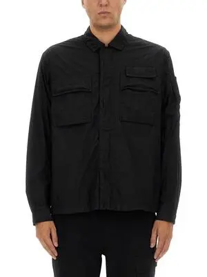 C.P. COMPANY Shirt With Logo - Black