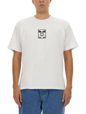 Obey T Shirt With Logo - White