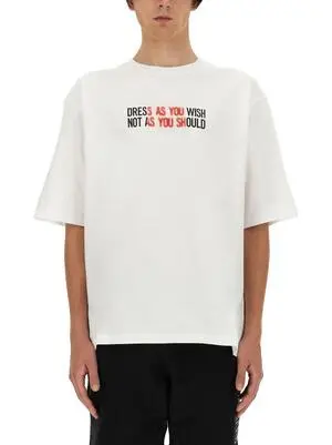 Moschino T Shirt With Logo - White