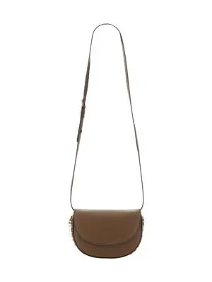 Stella McCartney Shoulder Bag With Logo - Brown