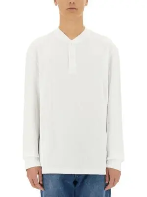BARACUTA X BARBOUR T Shirt 'henley - White