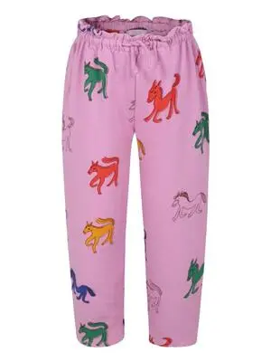 BOBO CHOSES Wonder Horse Printed Jogging Pants - Pink
