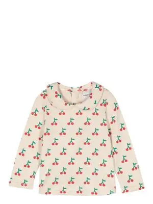BOBO CHOSES Baby Cherry Print T-shirt - White