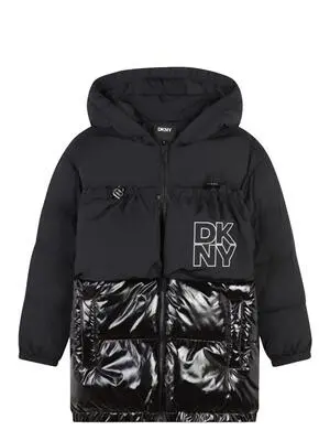 Dkny Padded Down Coat - Black