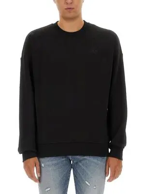 DIESEL Regular-fit Cotton Sweatshirt - Black