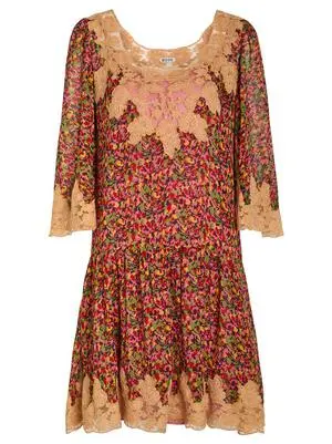 BODE Confetti Floral Silk Mini Dress - Multicoloured 1