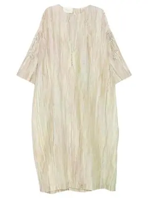 SHATHA ESSA Embroidered Dress - Neutrals