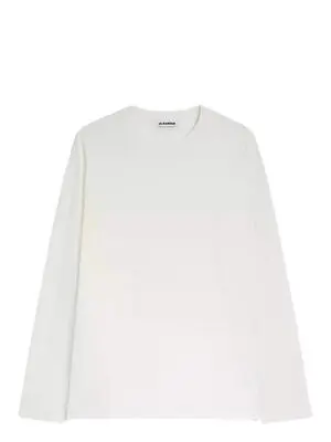 JIL SANDER Long-sleeves Cotton T-shirt - White