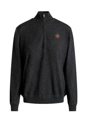 Bally Logo-embroidered Zip Sweatshirt - Grey