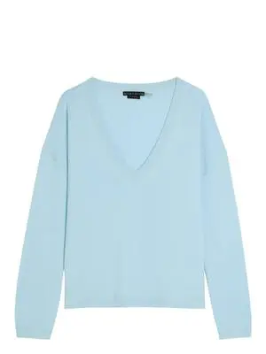 Alice + Olivia Williams V-neck Cashmere-blend Jumper - Blue