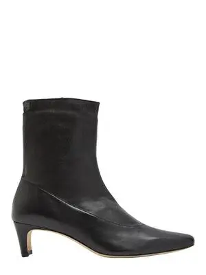 Staud Wally Leather Ankle Boots - Black