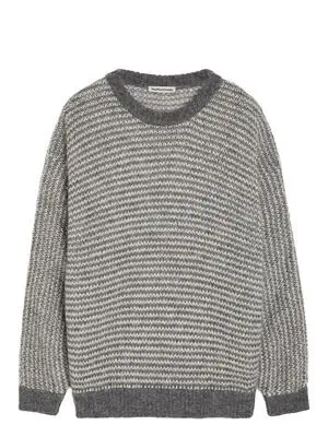 You Must Create Striped Wool-blend Jumper - Grey