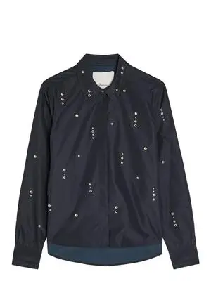 3.1 Phillip Lim Stud-embellished Cotton-blend Shirt - Black