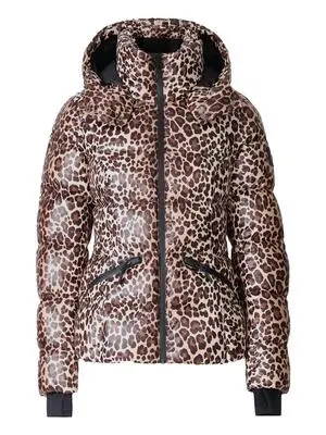 Mackage Cheetah-print Padded Ski Jacket - Brown
