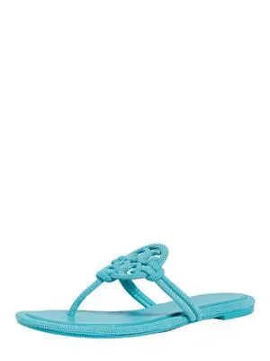 Tory Burch Miller Knotted Pavé Sandals - Soft Turquoise