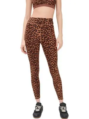 The Upside Malawi 25in Midi Leopard Print Leggings - Animal