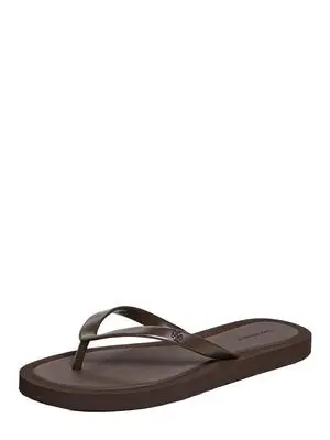 Tory Burch Kira Padded Flip Flops - Dark Cocoa / Dark Cocoa
