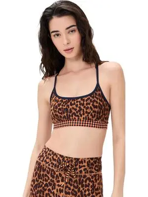 The Upside Malawi Badu Crossback Bra - Leopard