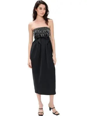 Cinq À Sept Layered Gemstone Zelina Dress - Black